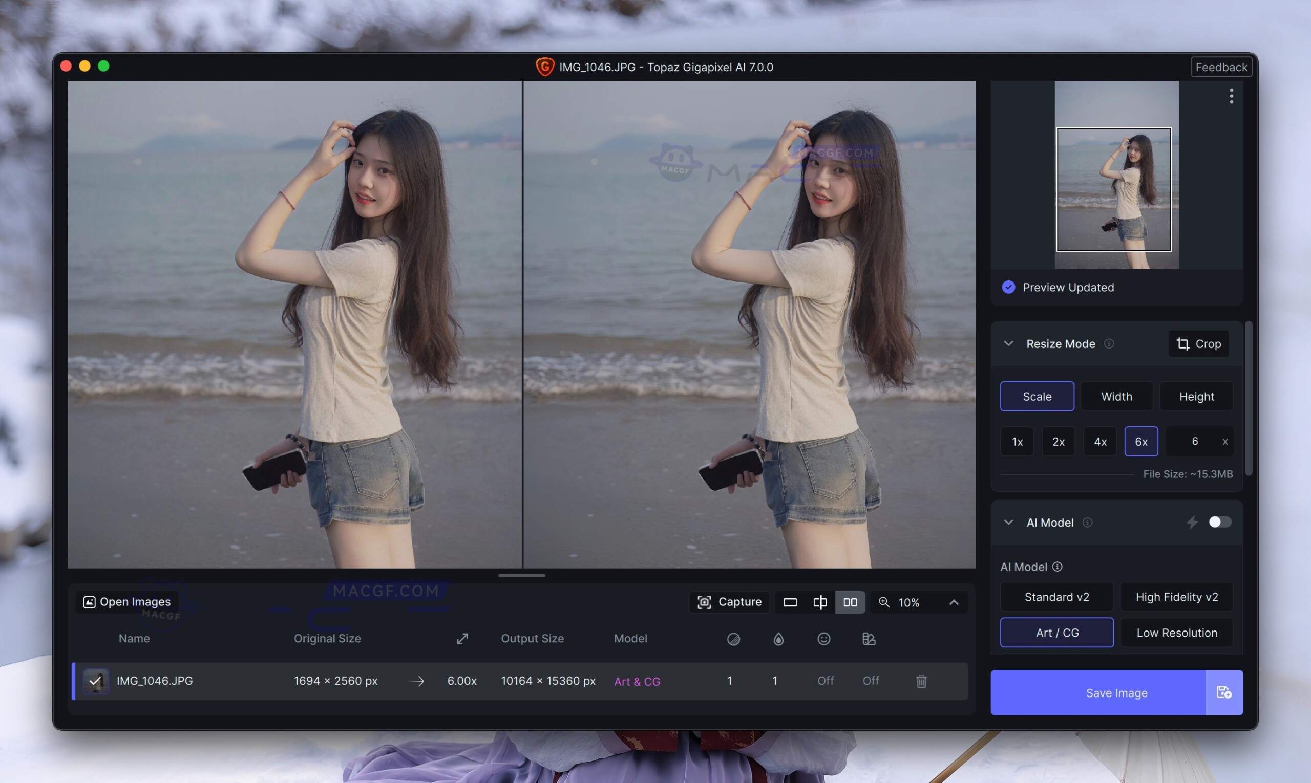 「AI驱动图片无损增强放大&提高图像分辨率」Topaz GigaPixel AI v7.0.0 激活版 - macGF